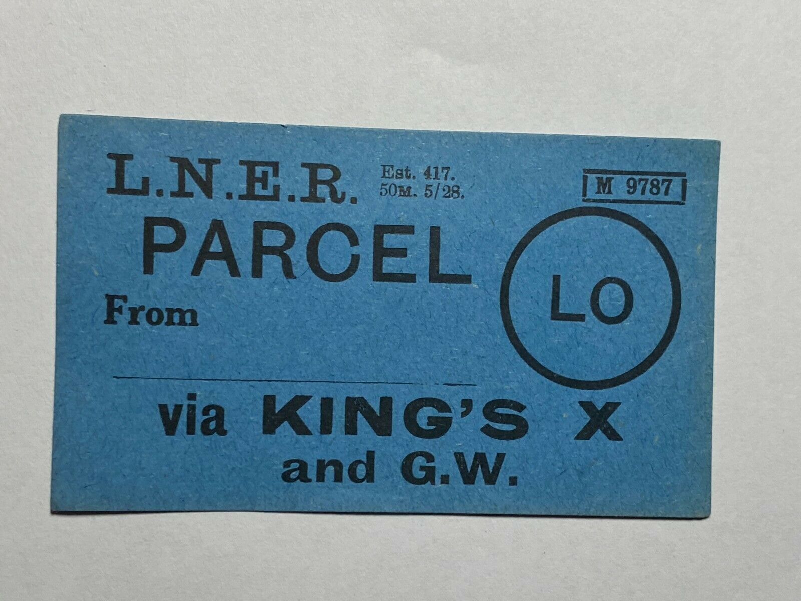 Railway Luggage Label - Lner Parcel via King`s X (Ww25) | Topics ...