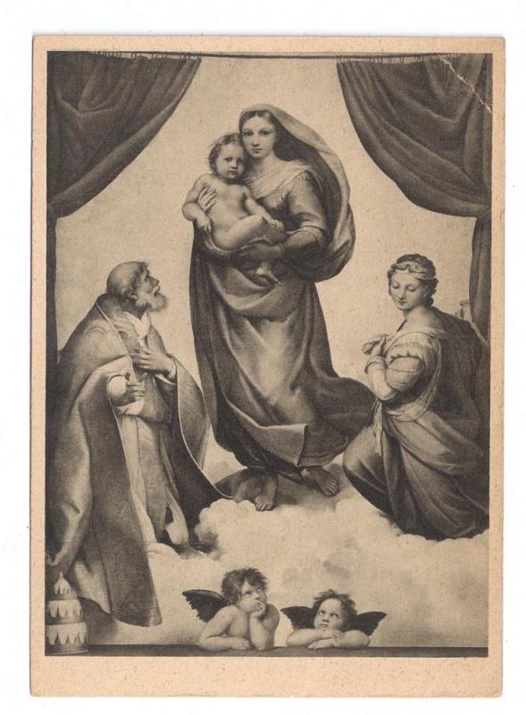Sistine Madonna Painting Raphael Raffael Dresden Museum | Topics - Fine ...
