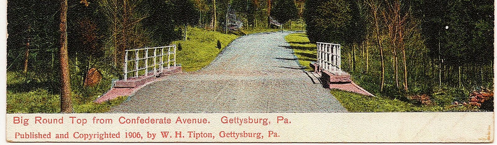 1906 Gettysburg PA Old Roadway Wolf Hill W.H. Tipton Civil War UDB RARE ...