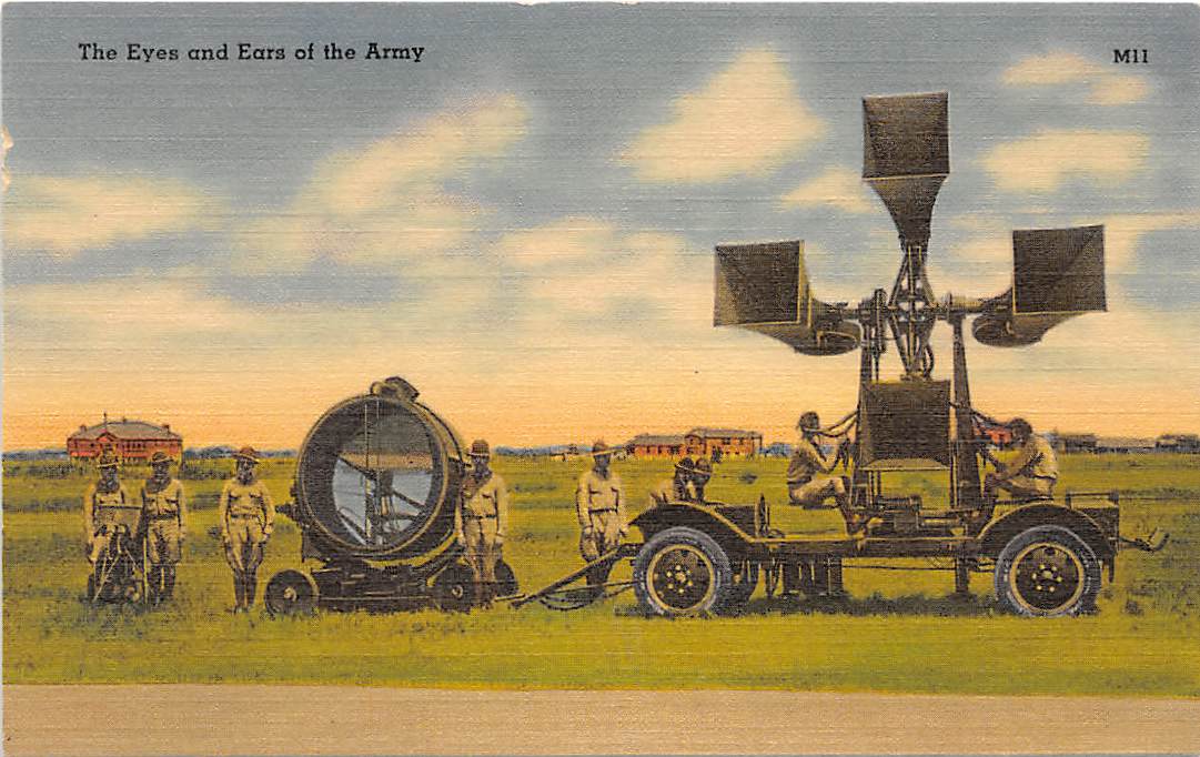Searchlight Listening Device US Army Military World War II postcard ...