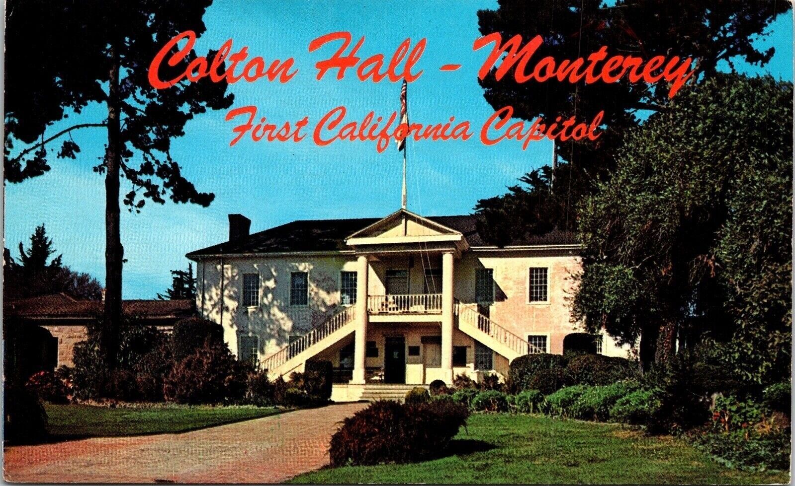 Colton Hall Monterey First California Capitol Postcard UNP VTG ...