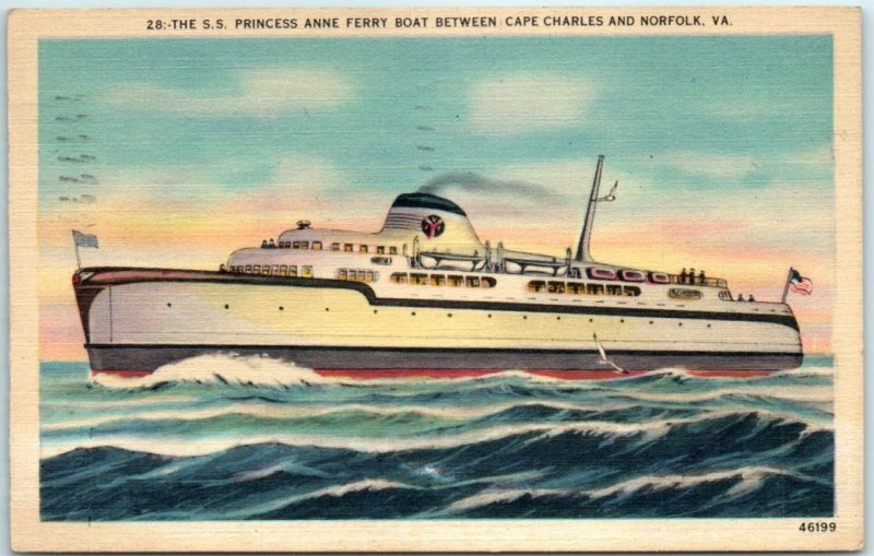 The SS Princess Anne Ferry Boat Between Cape Charles and Norfolk ...