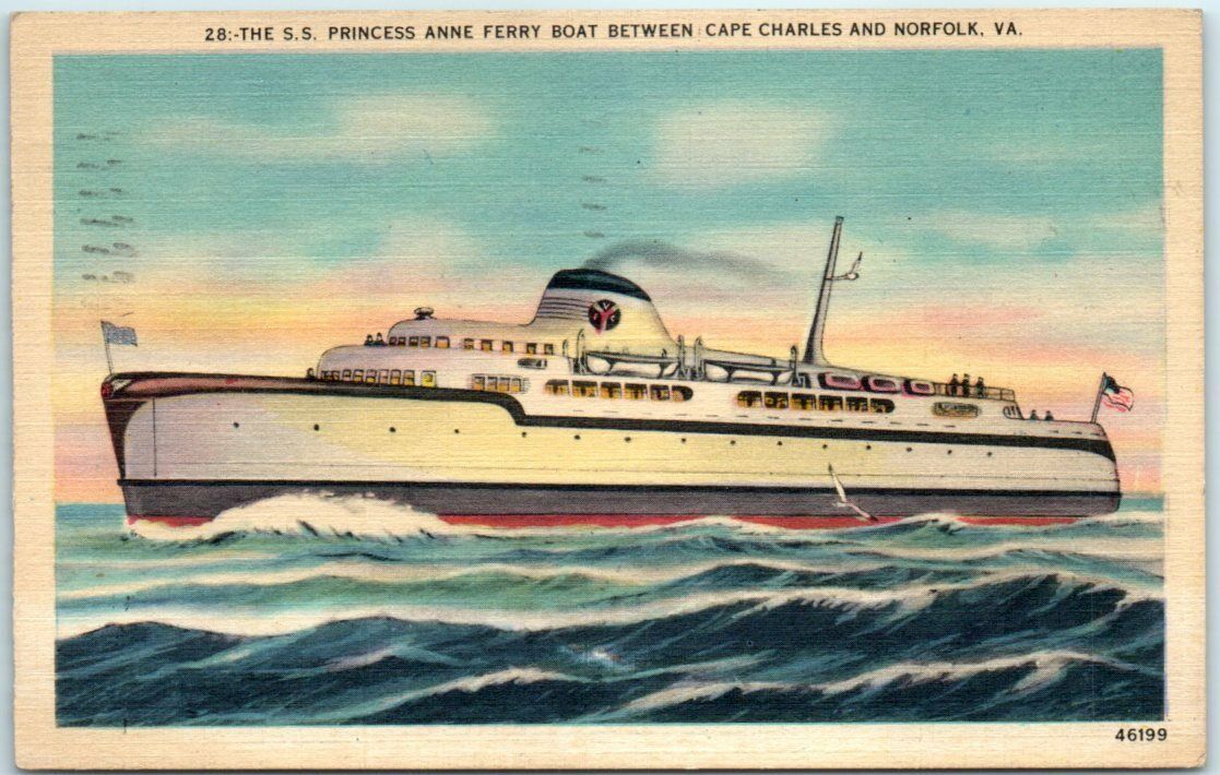 The SS Princess Anne Ferry Boat Between Cape Charles and Norfolk ...