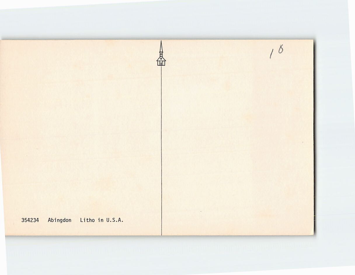 Postcard Rally Day Invitation Card with Bible Verse, Nature Church Lake ...