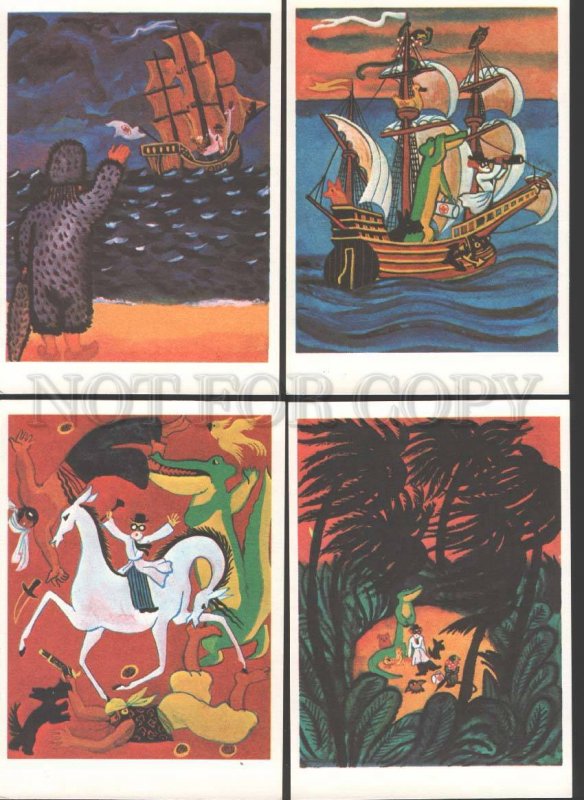 113103 RED CROSS Fairy Tale DOCTOR AYBOLIT 16 old russian pc | Topics ...