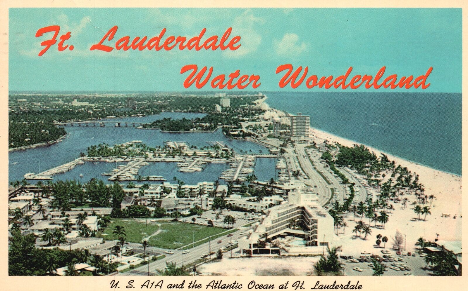 Vintage Postcard 1966 U. S. A1A & Atlantic Ocean Spot Fort Lauderdale ...