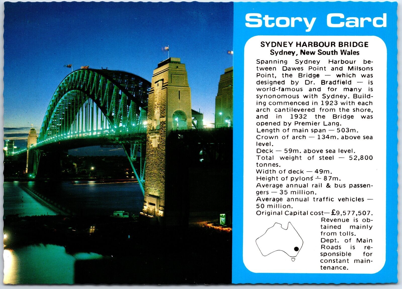 Continental Size Postcard Sights Scenes & Culture of Australia 1970s ...