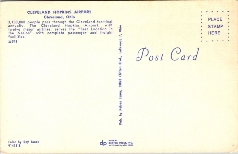 Cleveland Hopkins Airport Cleveland Ohio Airplanes Chrome Postcard ...