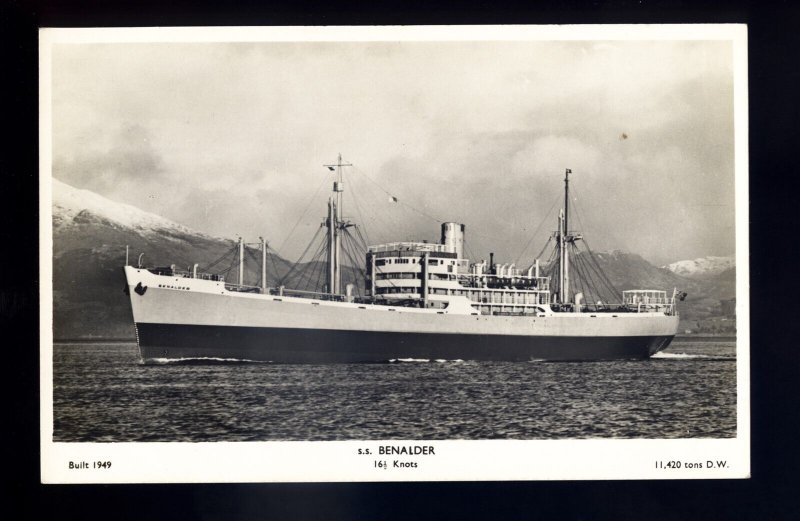 ca0701 - Ben Line Cargo Ship - Benalder - built 1949 - plainback ...