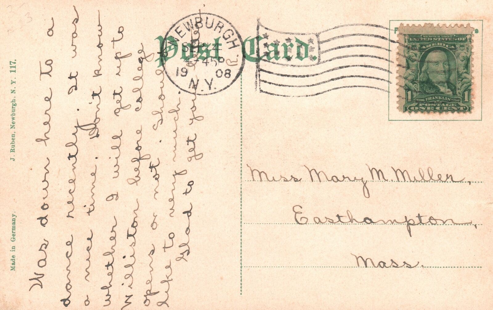 Vintage Postcard 1908 Dock Rats Boat Club Newburgh On Hudson New York ...