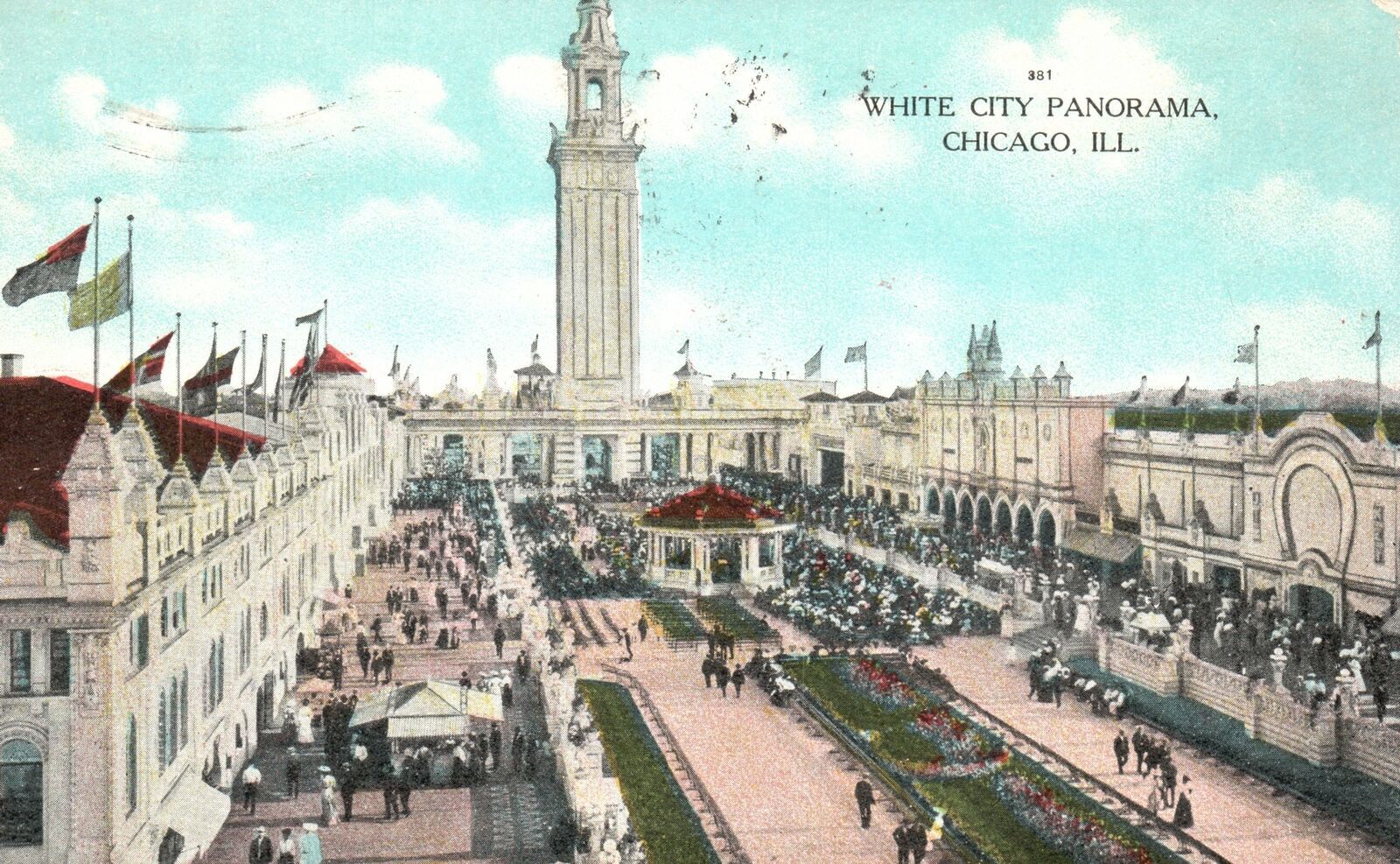 Vintage Postcard 1908 White City Panorama Buildings Square Chicago ...