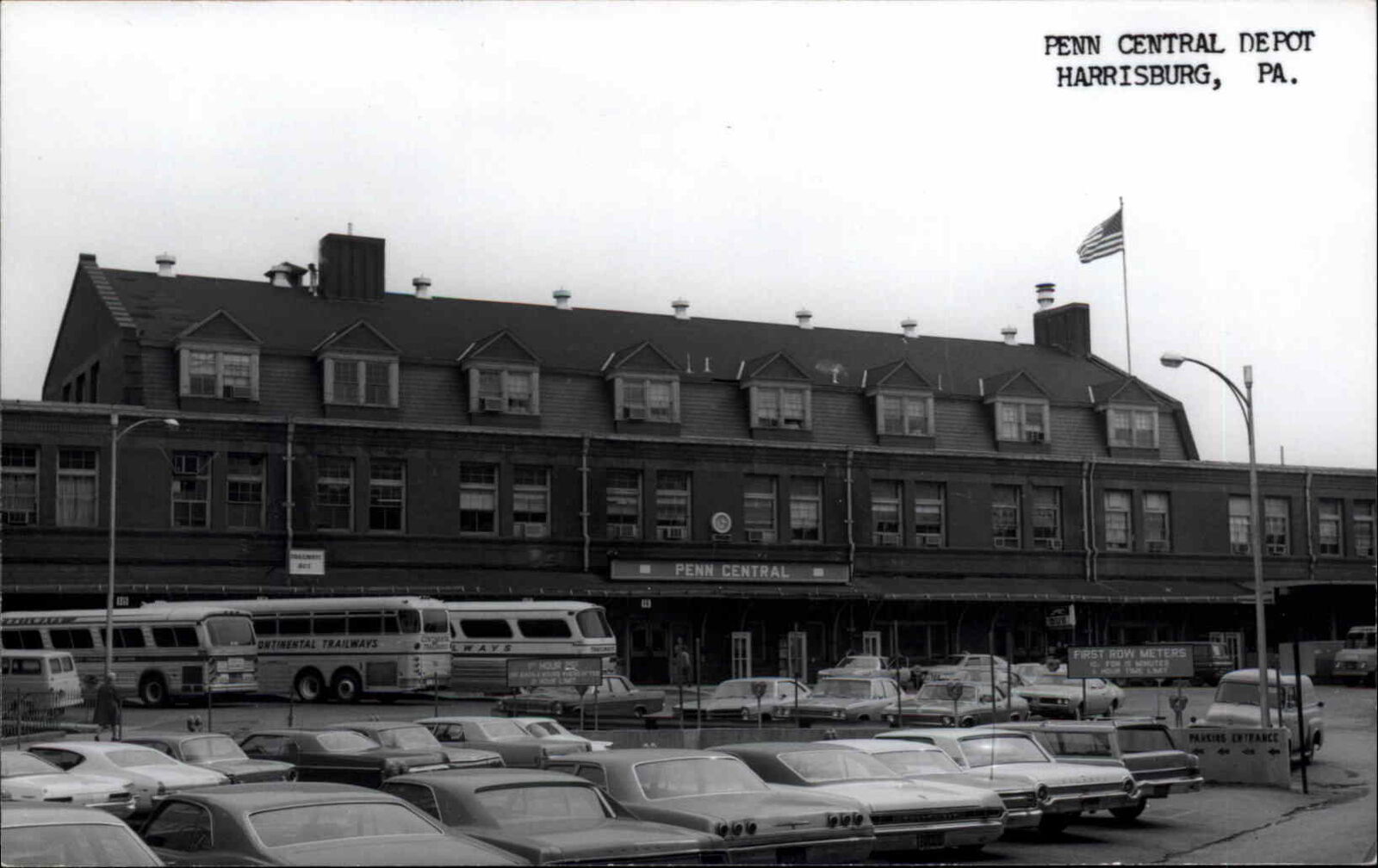 Harrisburg Pennsylvania PA Penn Central Bus Depot Station RPPC Vintage ...