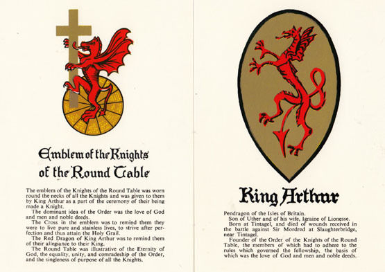 King Arthur Knights Of The Round Table Emblem 2x Postcard s | Topics ...
