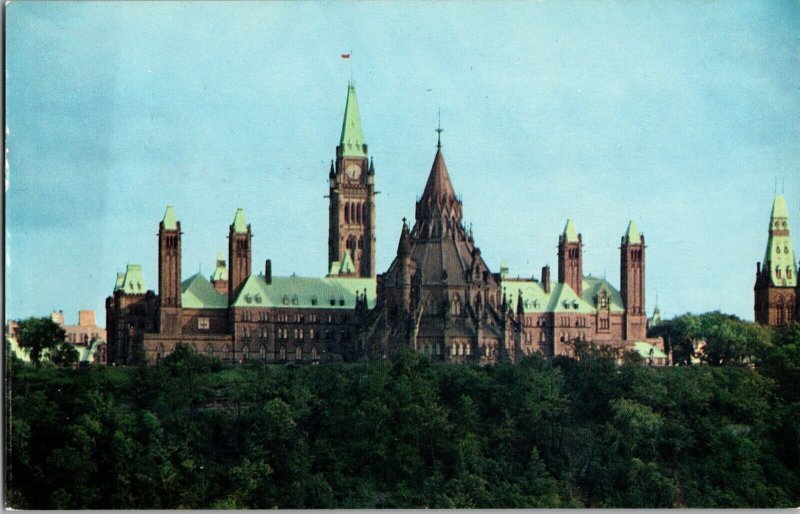 Circa 1960s Canadian Houses of Parliament From Nepean Point Postcard ...
