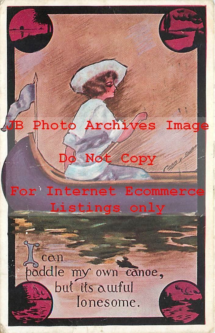 Cobb Shinn, CWP 1910, I Can Paddle My Own Canoe, But Its Awful Lonesome ...