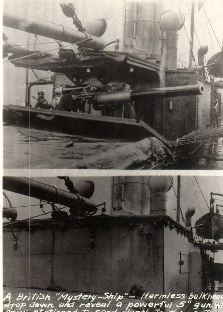 RPPC Photo British Royal Navy WWI Mystery Ship Bulkheads 5' Gun c.1900s ...
