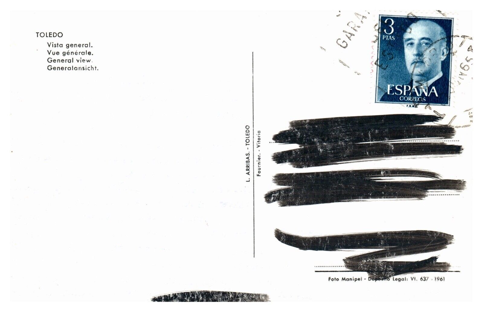 Toledo Spain Scenic European City Overlook Donkey Chrome UNP Postcard ...