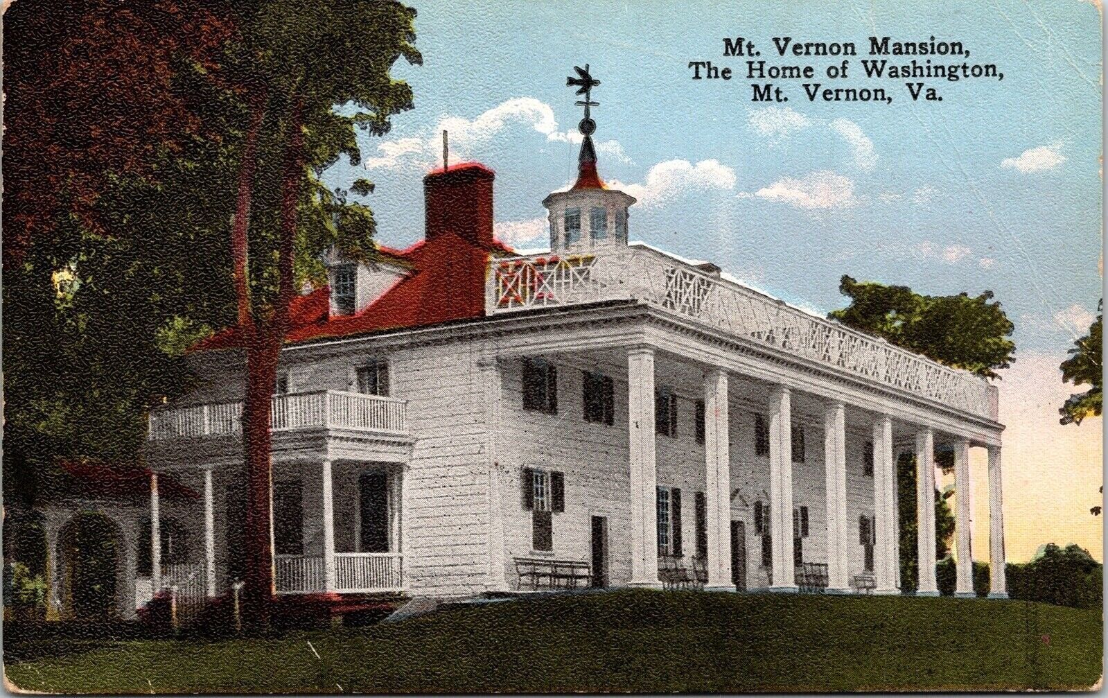 Mount Vernon Exterior George Washington Historic Mansion Virginia Db
