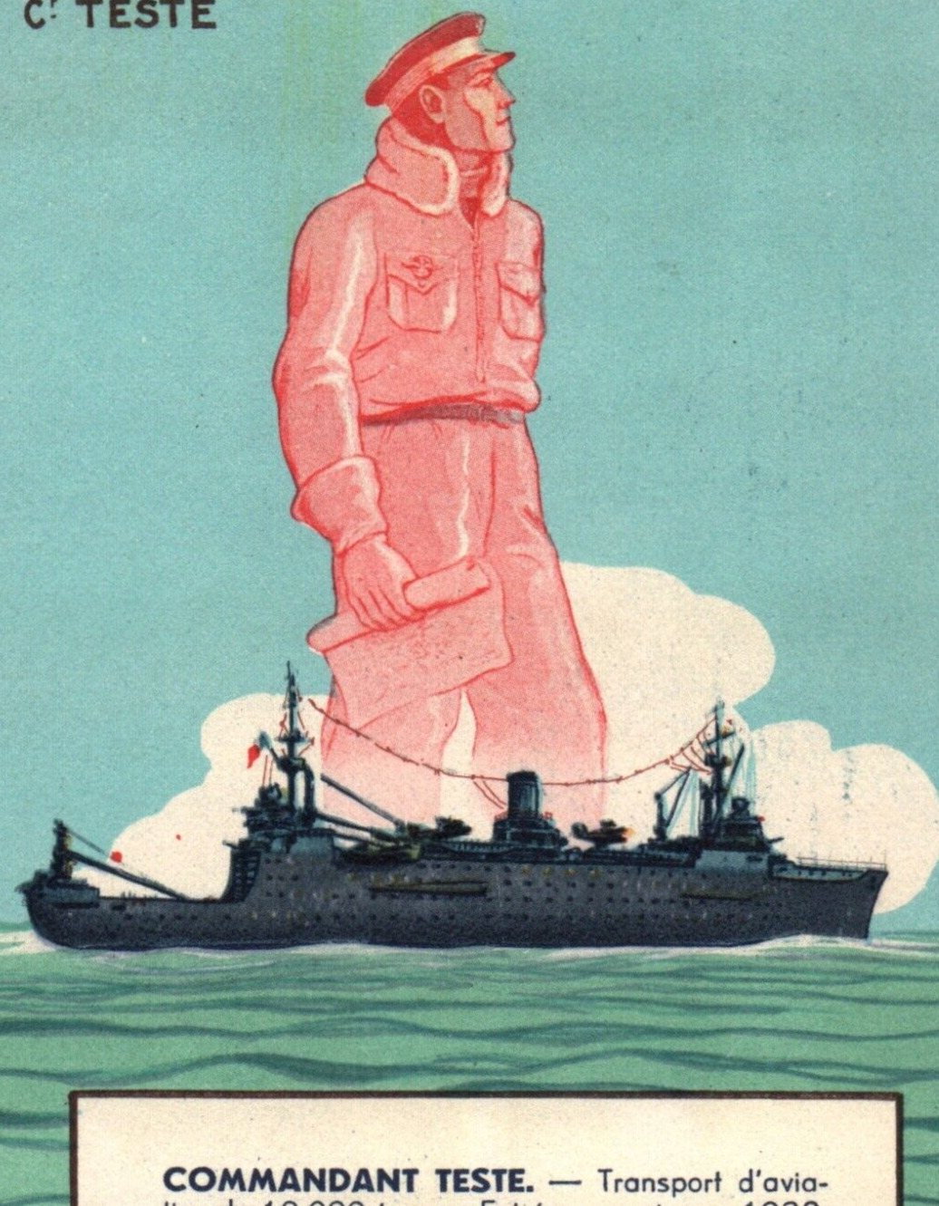 Postcard French Navy Seaplane Carrier Commandant Teste WWII | Europe ...