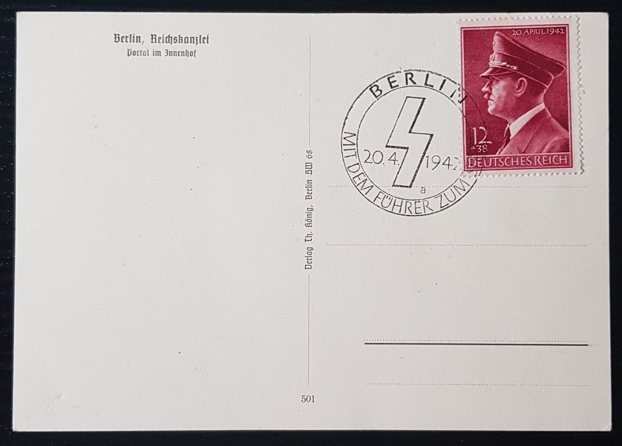 Germany Third 3rd Reich Original Propaganda Card Adolf Hitler Reich ...