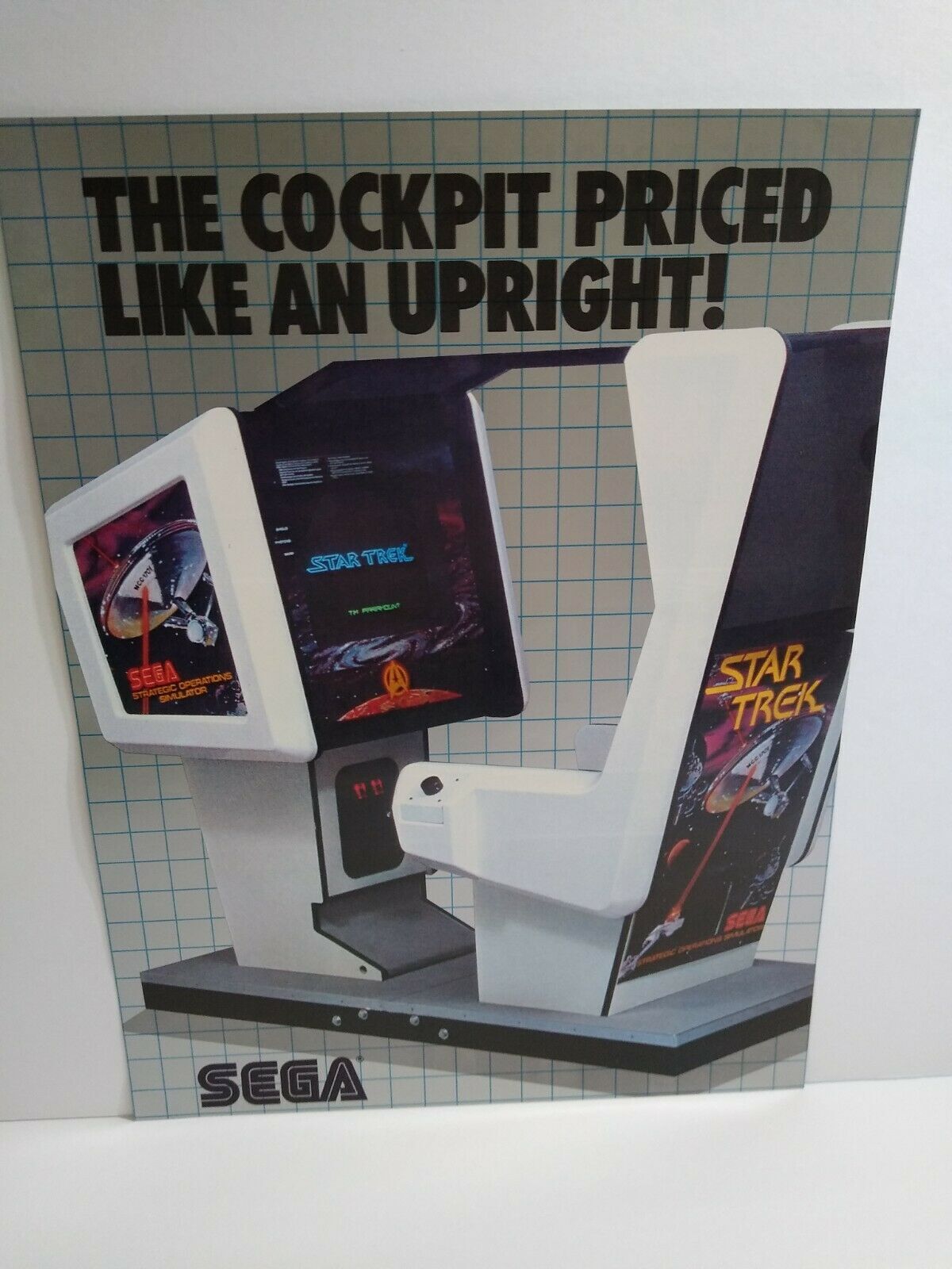 Star Trek Arcade FLYER Original Cockpit NOS Retro Video Game Artwork ...