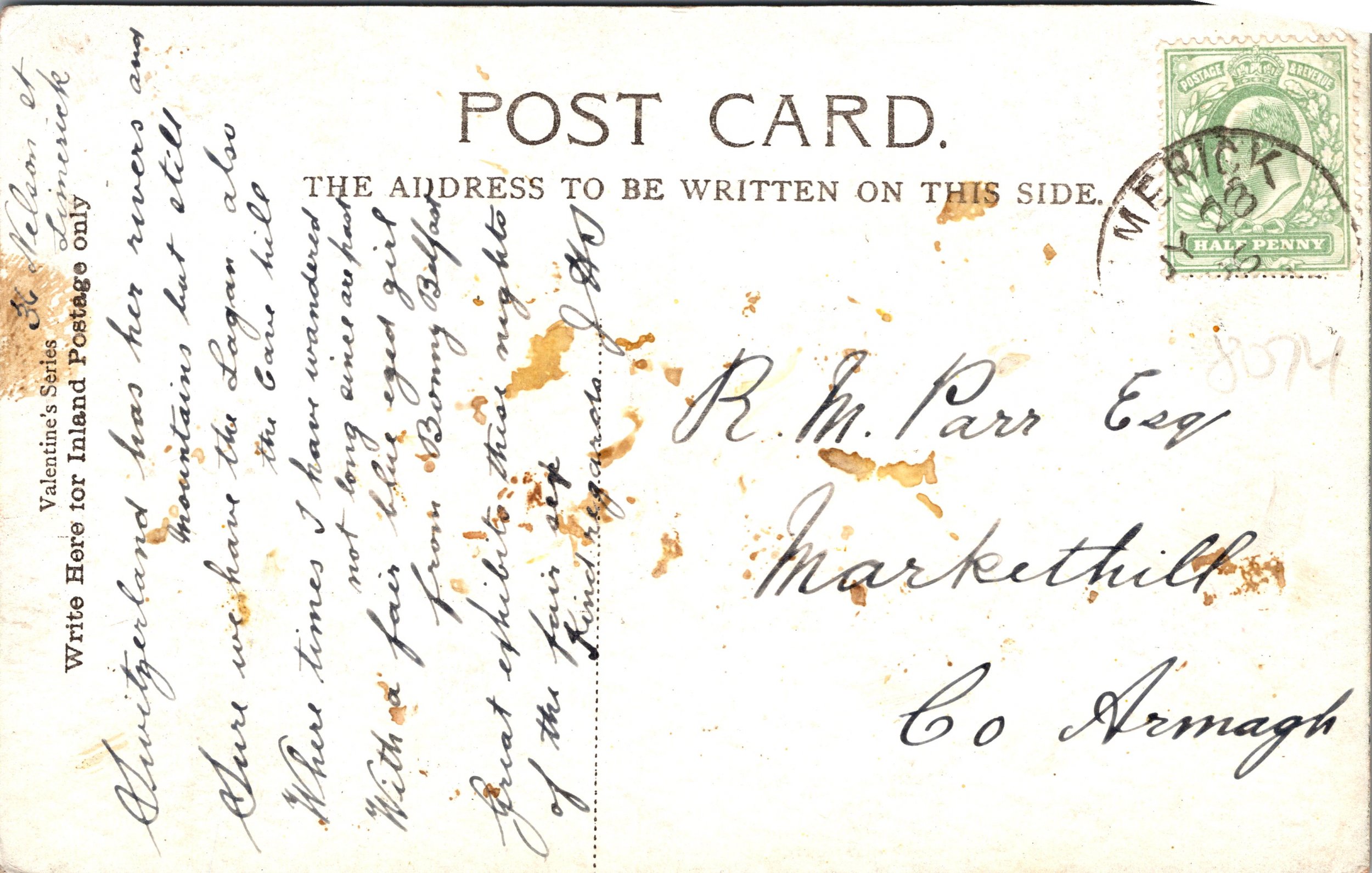 Cave Hill and Belfast Castle Northern Ireland Postcard used 1906 to ...