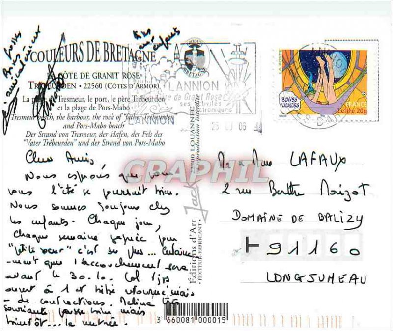 Postcard Modern Trebeurden (Cotes d'Armor) Cote de Granit Rose Colors ...