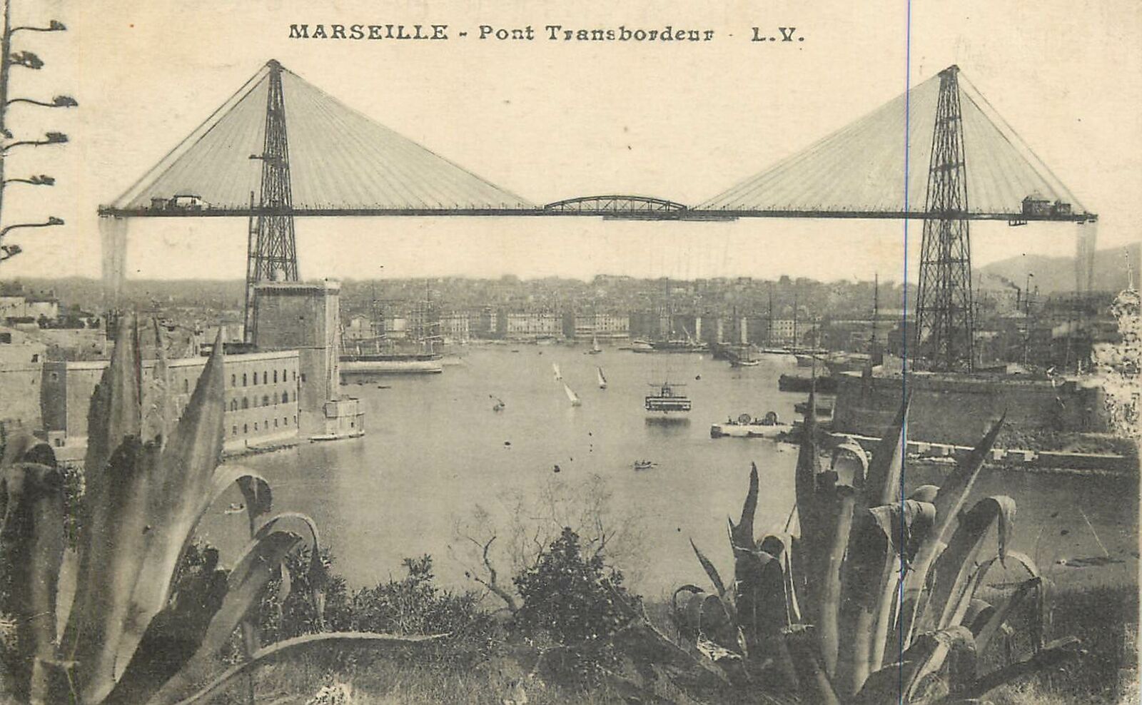 France Postkarte Marseille Entree du Vieux Port et Pont a Transbordeur ...