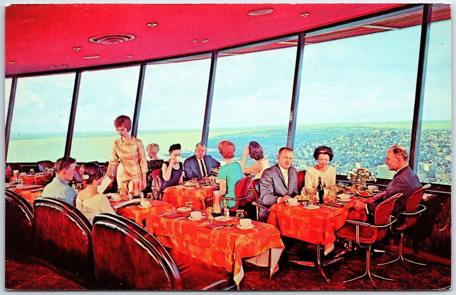Vintage Postcard 1950s View From the Space Needle Restaurant Seattle ...
