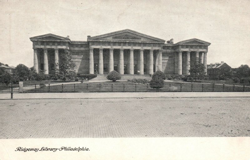 Vintage Postcard 1900's Ridgeway Library Building Philadelphia ...