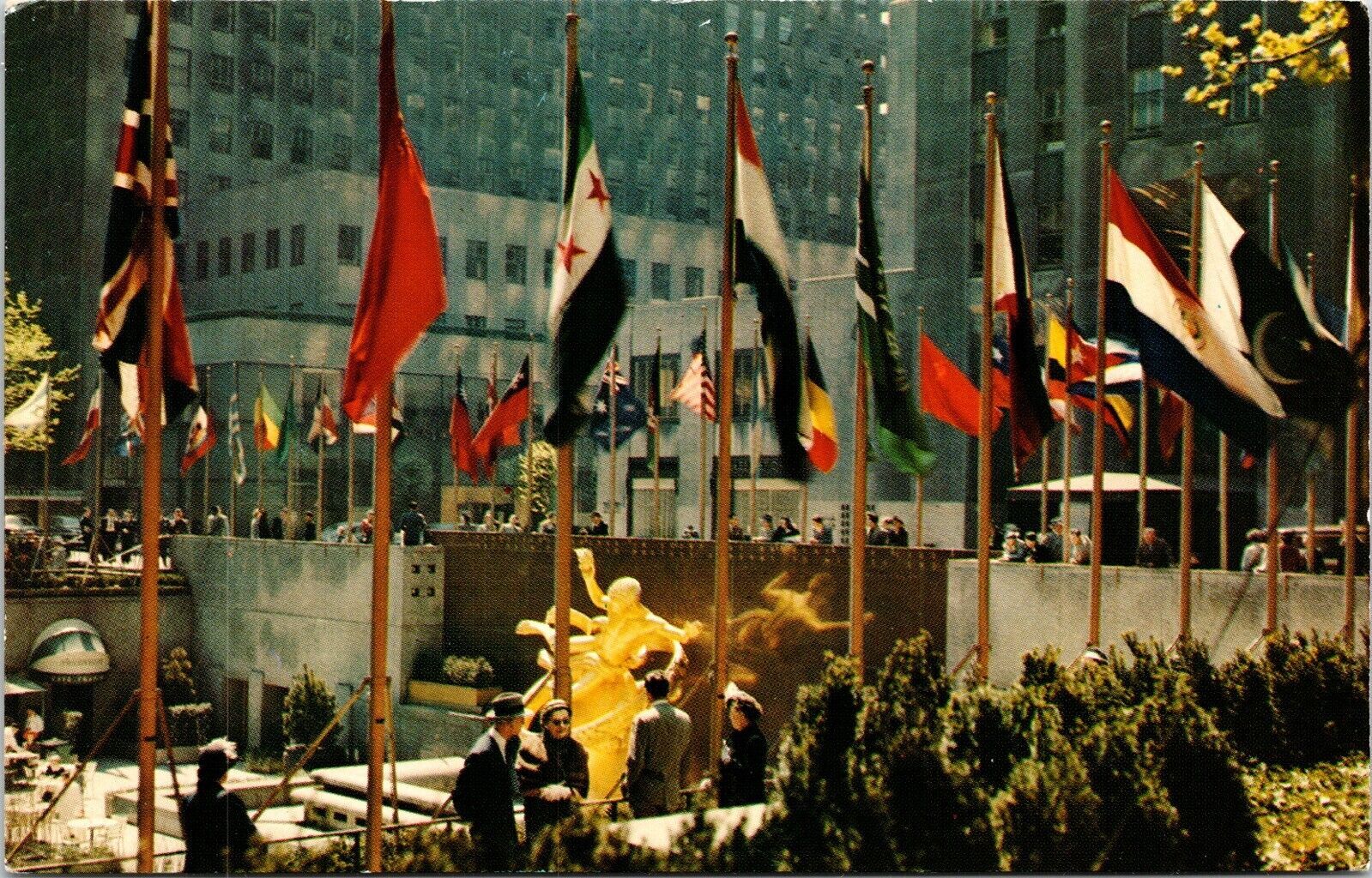 Sunken Plaza Rockefeller Center New York City NY Downtown Chrome ...