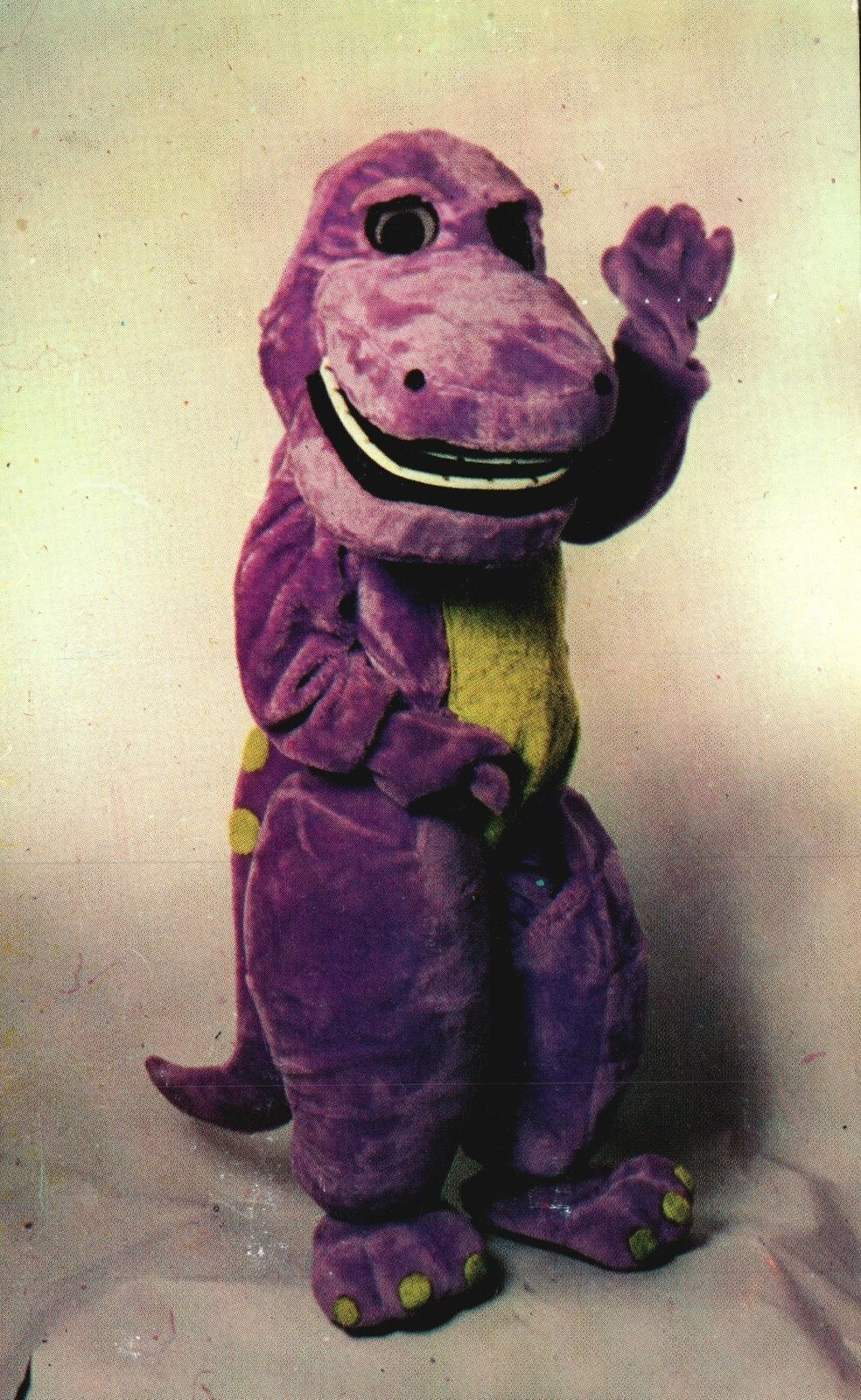 Vintage Postcard Barney Dinosaur Cartoon Mascott Stuffed Toy ...
