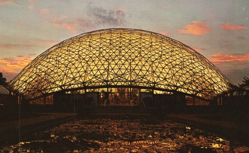 Vintage Postcard Climatron Geodesic Dome Tropical Display House St ...