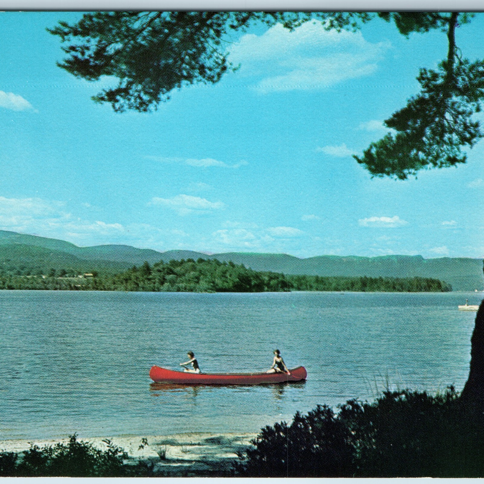c1960s Center Lovell, ME Lake Kezar Chrome Photo George French Mike ...