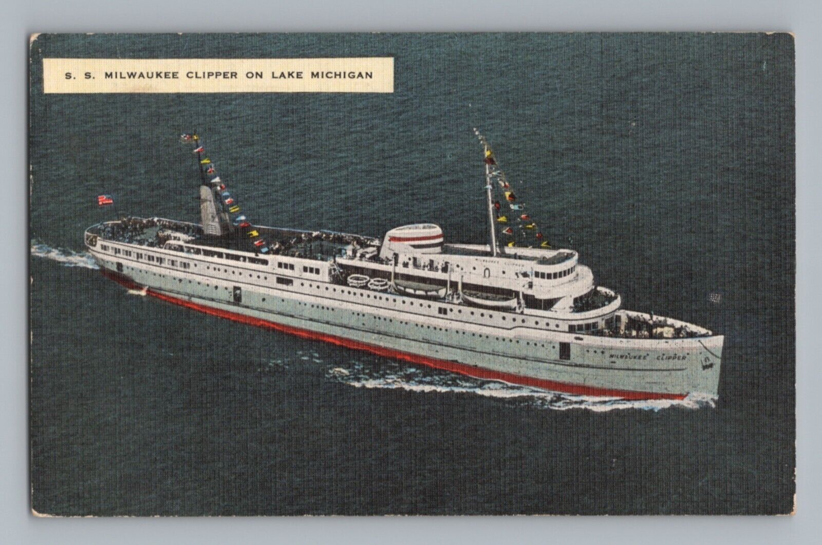 SS Milwaukee Clipper Ship Boat Lake Michigan Vintage Postcard | United ...