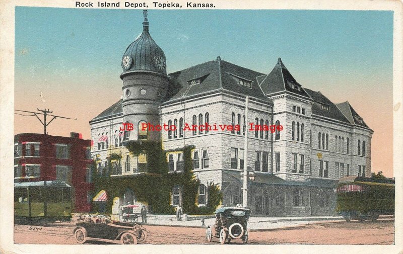 KS, Topeka, Kansas, Rock Island Railroad Station Depot, Clock Tower ...