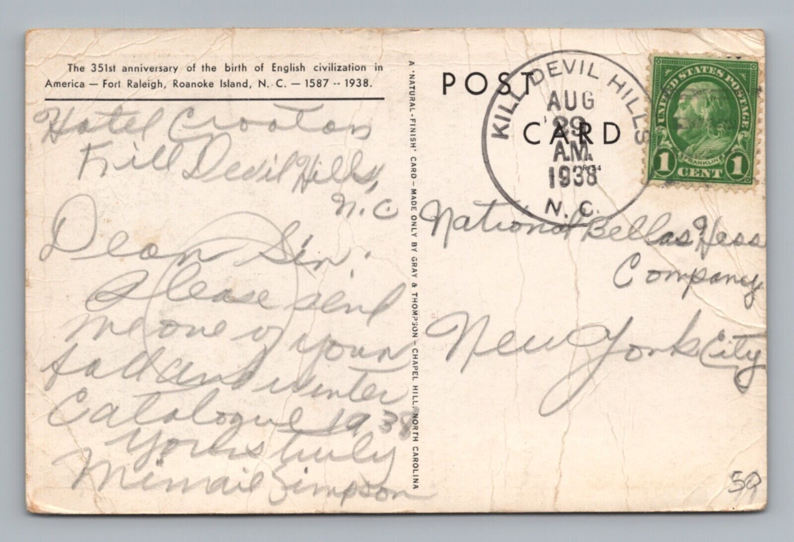 Virgina Dare Marker, Fort Raleigh, Roanoke Island, North Carolina ...