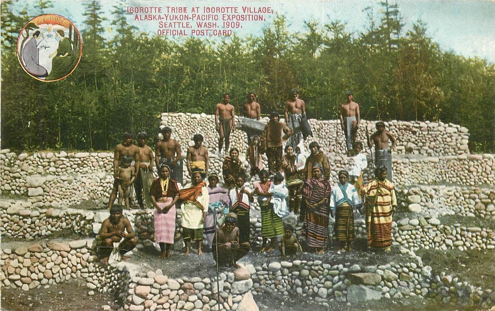 Postcard Washington Seattle Igorette Tribe village AYPE exposition 23 ...