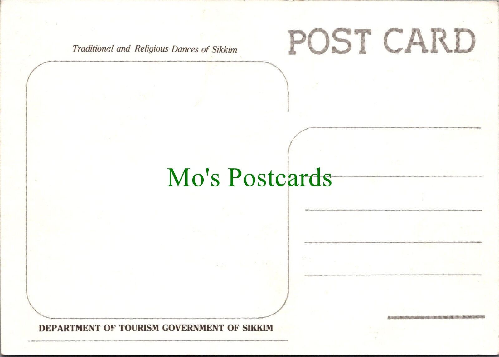 India Postcard - Sikkim - Traditional and Religious Dances of Sikkim ...