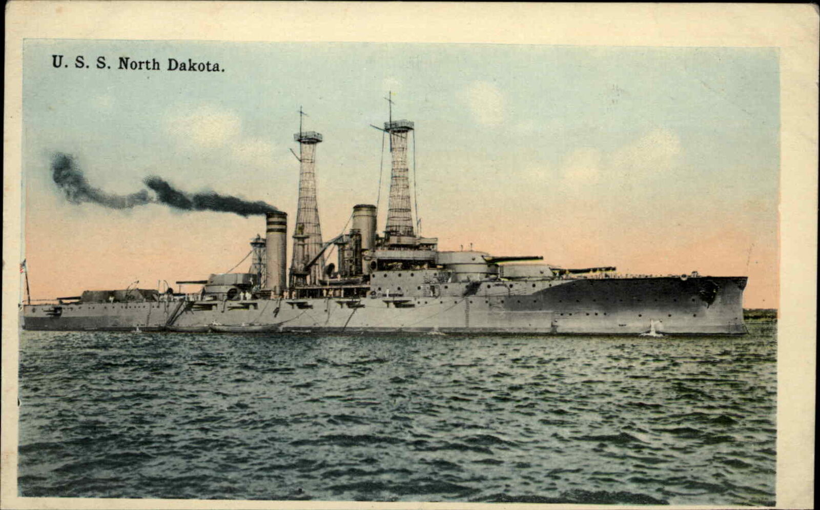 BATTLESHIP USS North Dakota c1910 Postcard | United States - North ...