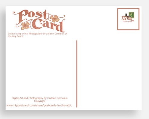 Artist Made Big Letter Postcard, Single Card Huntington Beach Souvenir ...