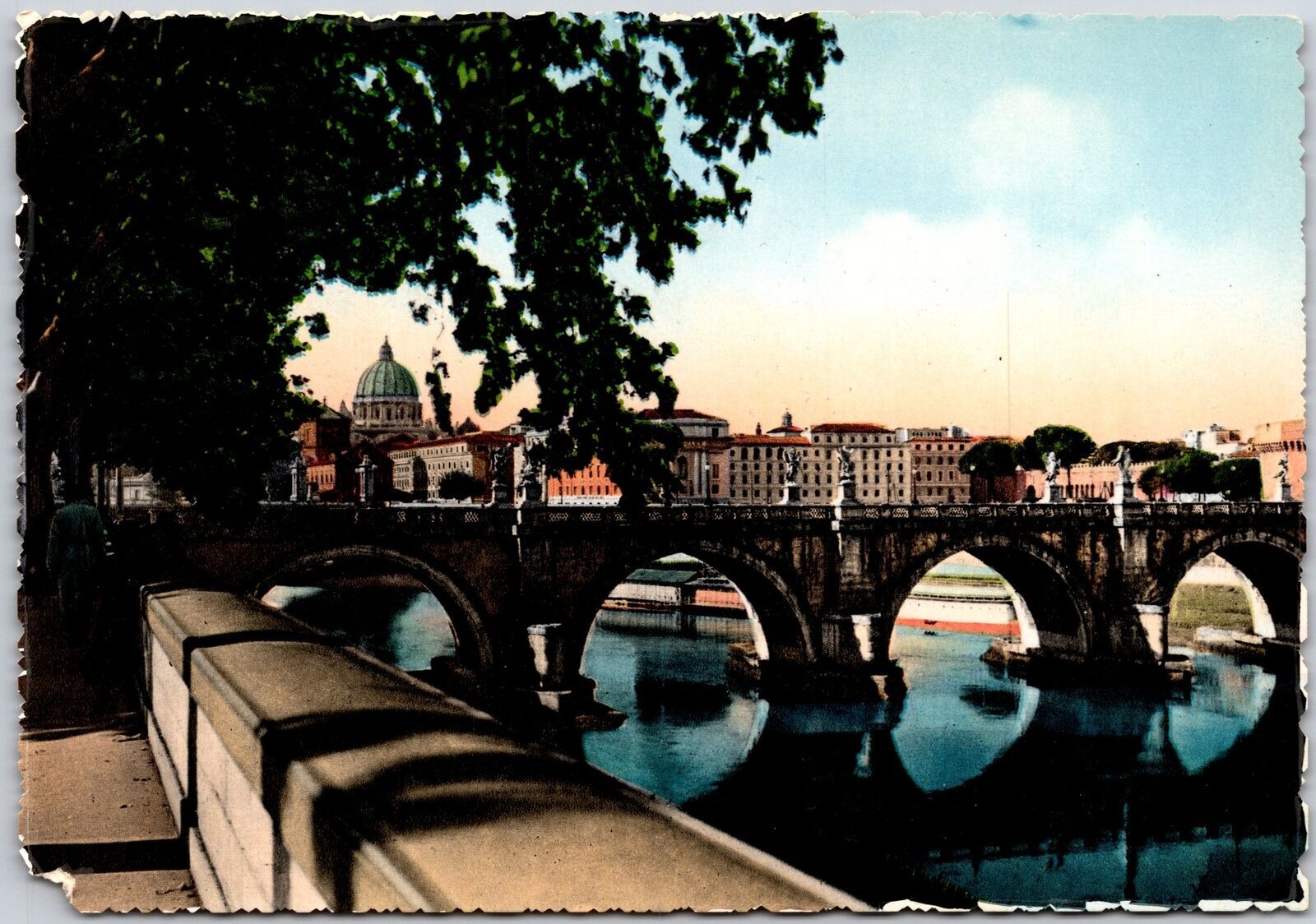 Roma Lungotevere Rome Italy Suspension Bridge Postcard | Europe - Italy ...