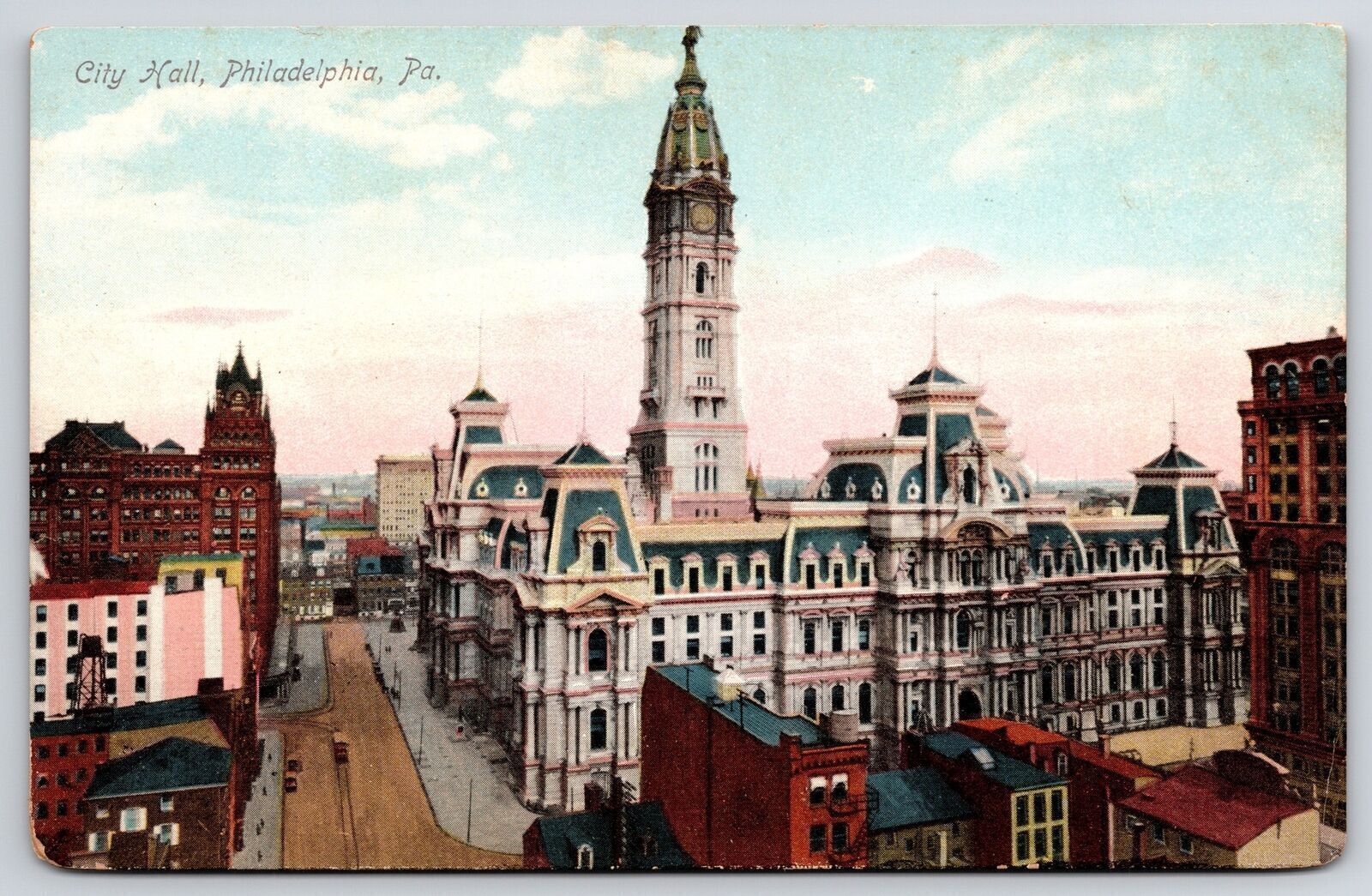 City Hall Philadelphia Pennsylvania PA Roadway And Street View Landmark ...