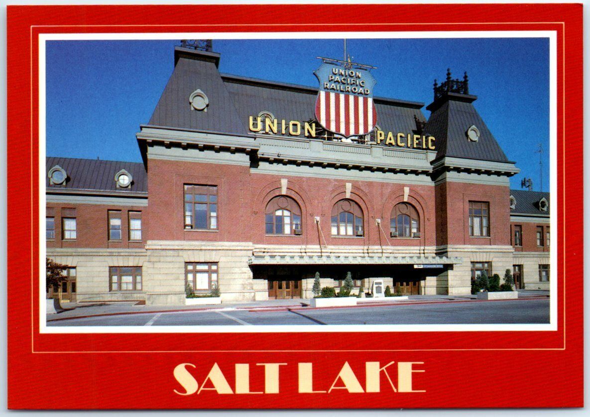 Postcard - The Union Pacific Railroad Station - Downtown Salt Lake City ...