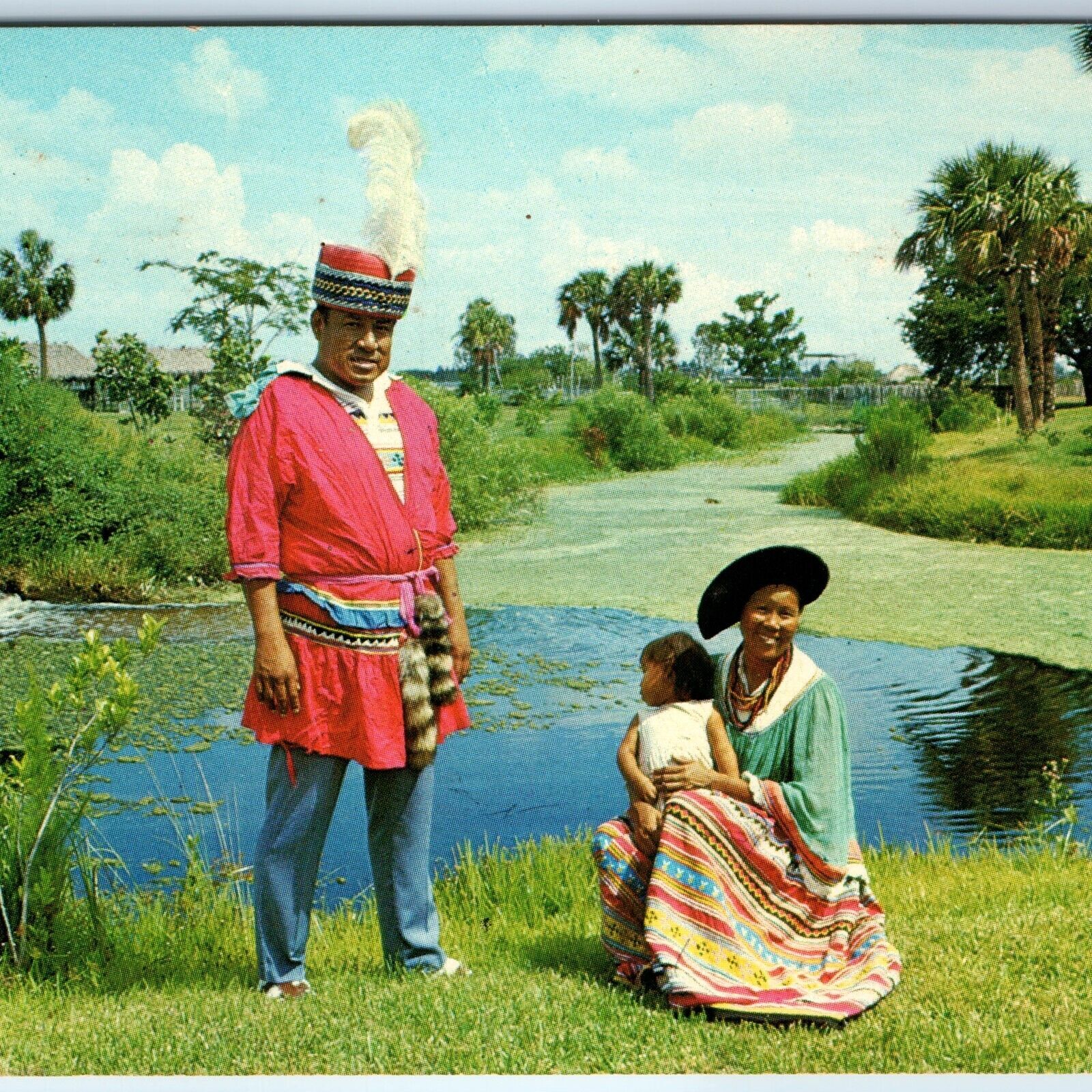 c1960s FL Florida Seminole Indians Family Man Woman Child Girl Fashion ...