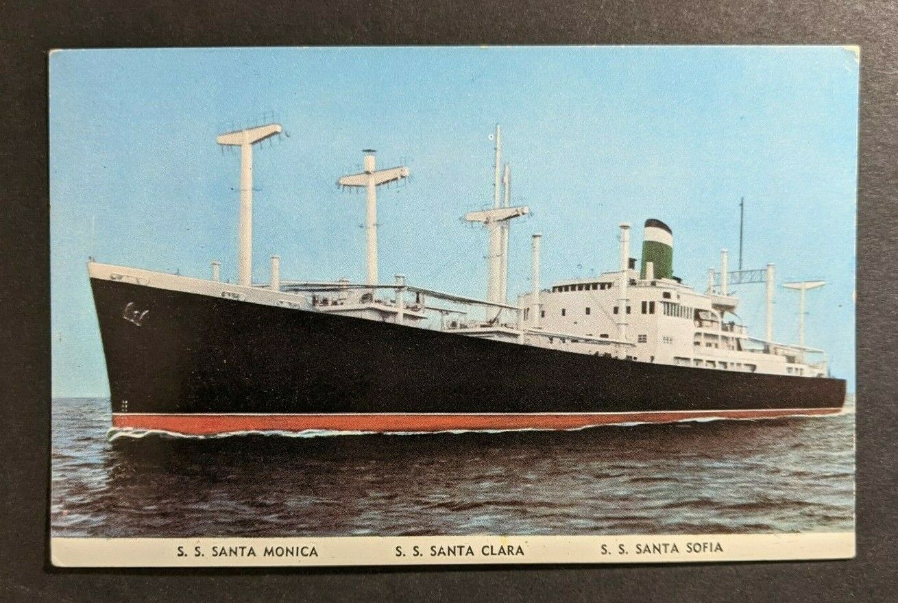 Mint Vintage Ship SS Santa Monica Santa Clara Santa Sofia Picture ...