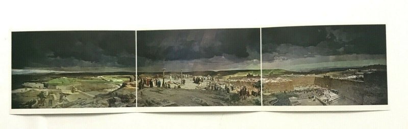 3 Panel Giant Postcard Glendale CA Forest Lawn The Crucifixion Jan ...