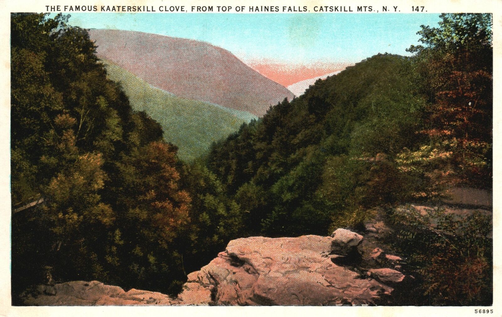 Vintage Postcard Famous Kaaterskill Clove Top Of Haynes Falls Catskill ...