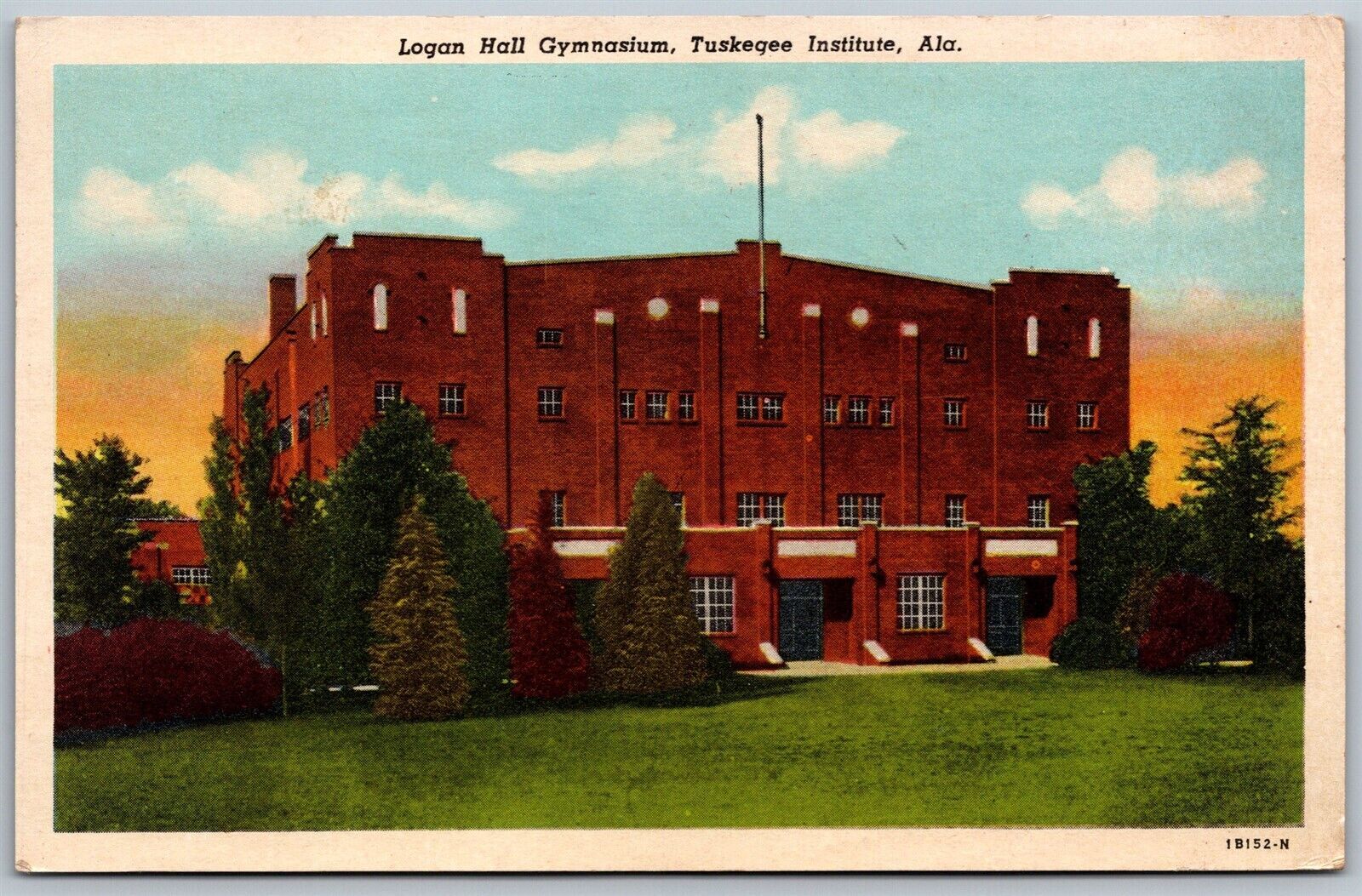 Vtg Alabama AL Tuskegee Institute Logan Hall Gymnasium 1940s View ...