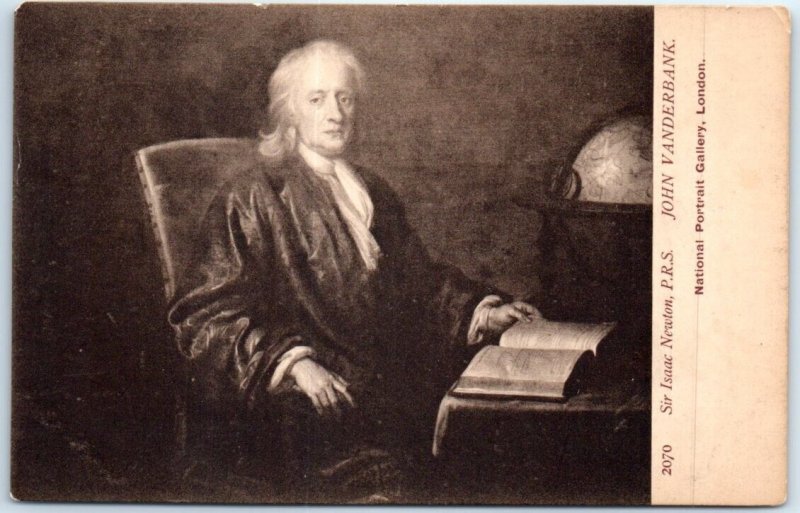 Postcard - Sir Isaac Newton P.R.S. By J. Vanderbank - London, England ...